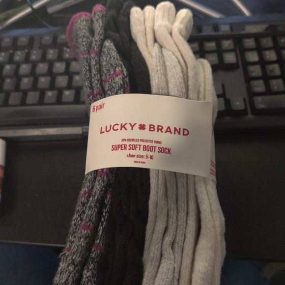 Lucky Brand | Accessories | Nwt Lucky Brand Womens Super Soft Boot Socks 4 Pairs Size 5 Colors ...
